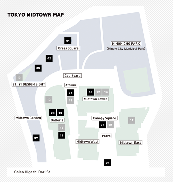MAP & SCHEDULE｜ENGLISH GUIDE｜DESIGN TOUCH 2015｜Tokyo Midtown